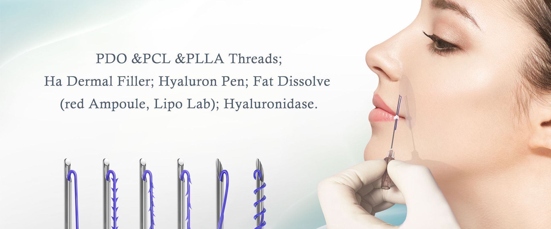 PDO Threads Lift, PCL Threads Lift, PLLA Threads Lift, HA Dermal ...